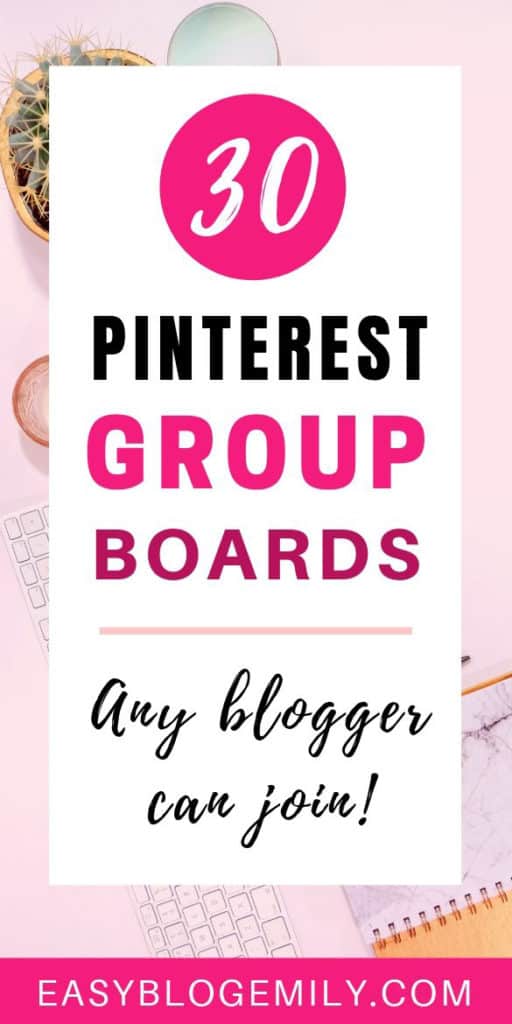 20+ Pinterest group boards for all niches - Easy Blog Emily