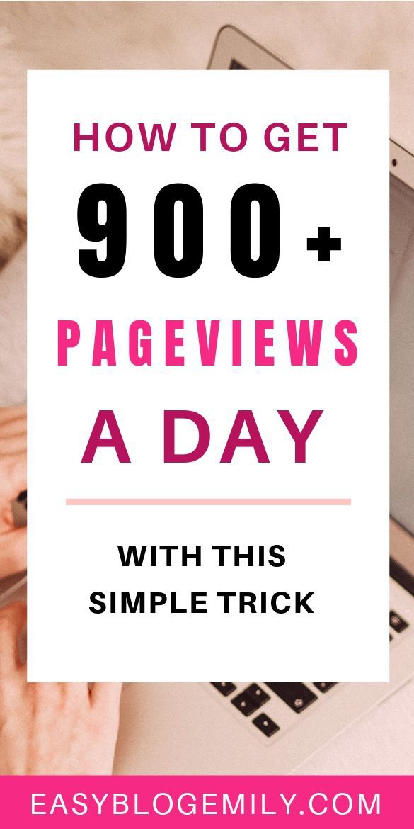 How I get over 900 page views a day - Easy Blog Emily